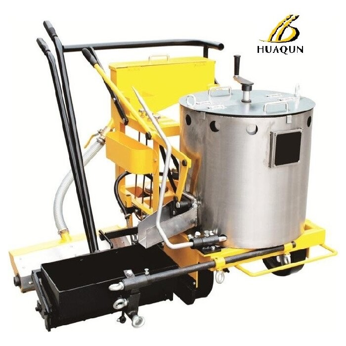 Mudah dioperasikan tangan dorong termoplastik Jalan Penandaan Cat Mesin ...